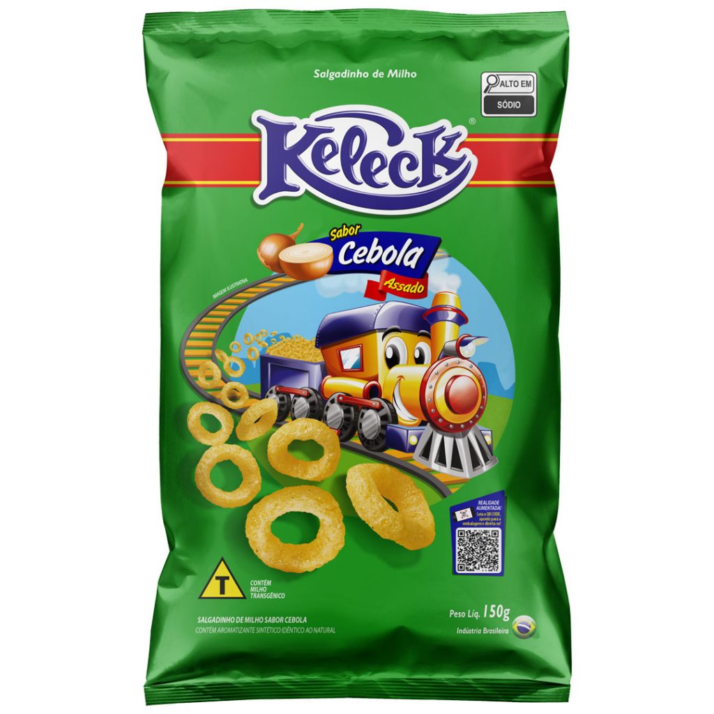 Salgadinho assado de milho sabor Cebola - Keleck